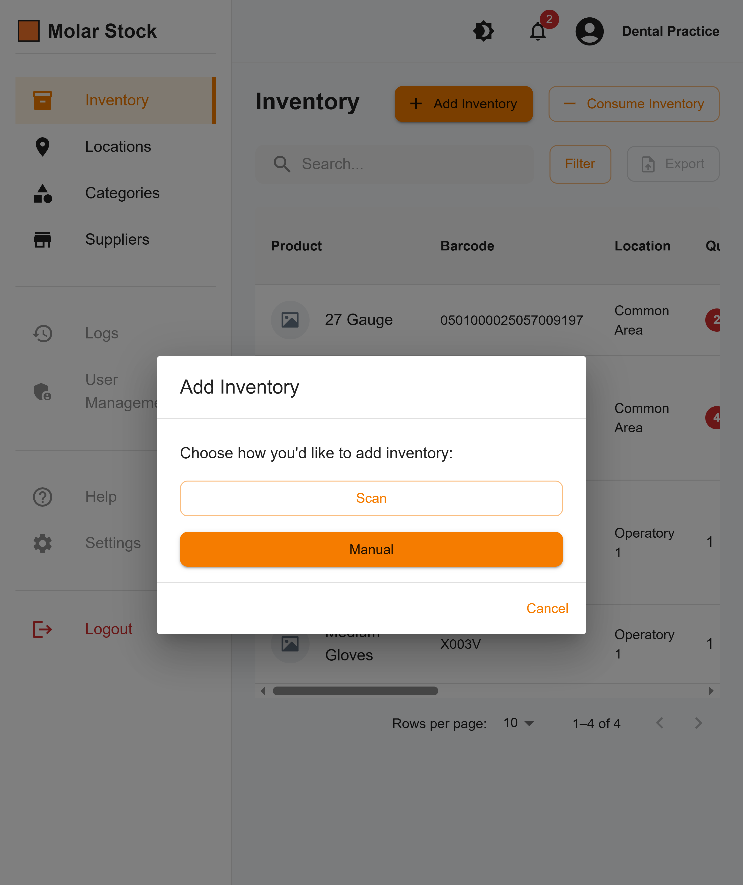 Free Dental Inventory Tracker